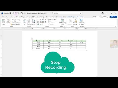 How to easily sum columns using a macro in Microsoft Word