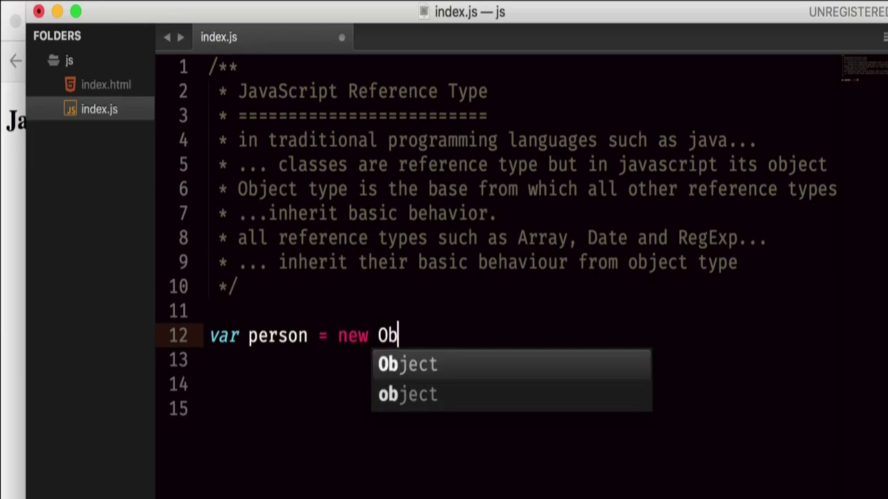 Javascript Tutorial Part #033 Reference types# PROACTIVE Tutorial
