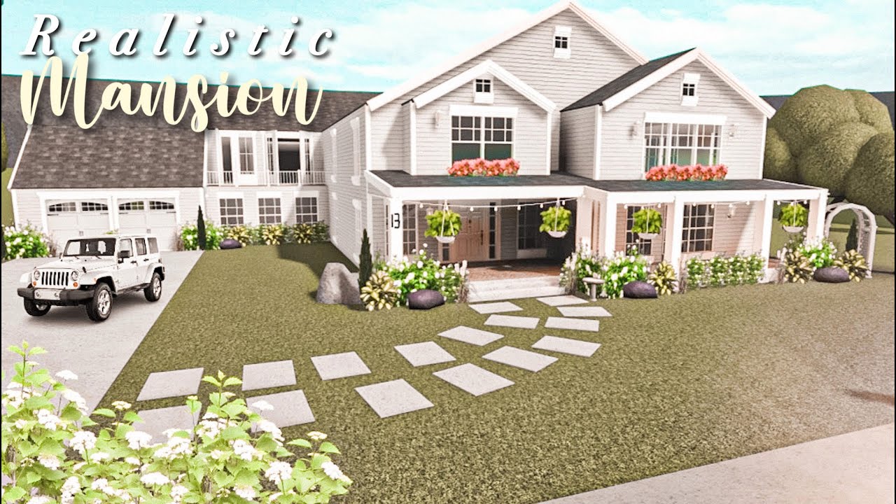 EASY Bloxburg Realistic Mansion Tutorial 200k