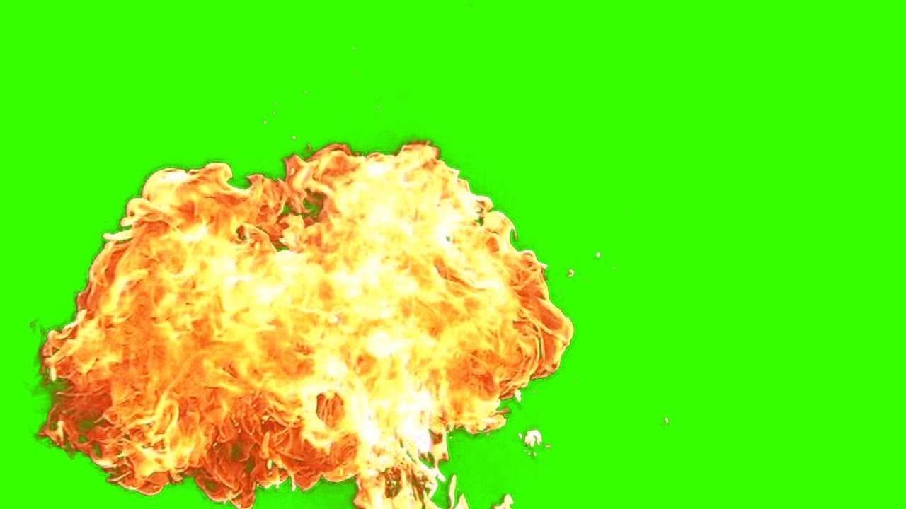 Fire Explosion Effect - green screen 11 - free use