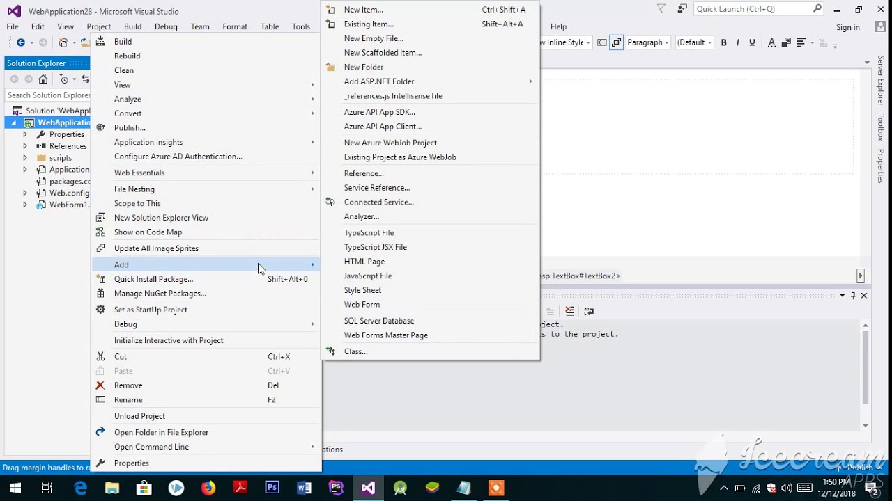 Connection With Database In ASP.NET using Visual Studio(SQL server database) || part 1
