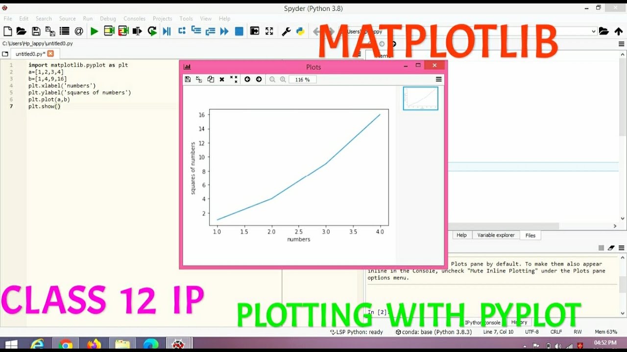 || DATA VISUALIZATION|| MATPLOTLIB|| CLASS 12 I.P.||PLOTTING WITH PYPLOT|| PART-1