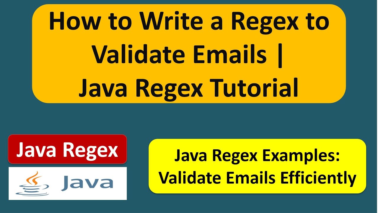 How to Write a Regex to Validate Emails | Java Regex Tutorial | Regex in java