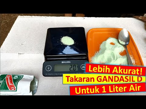 Takaran GANDASIL D Untuk 1 Liter Air | Pupuk Agar Tanaman Tumbuh Subur | Pupuk Daun