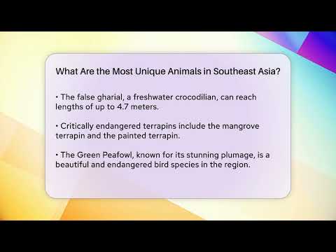What Are the Most Unique Animals in Southeast Asia? - Exploring Southeast Asia