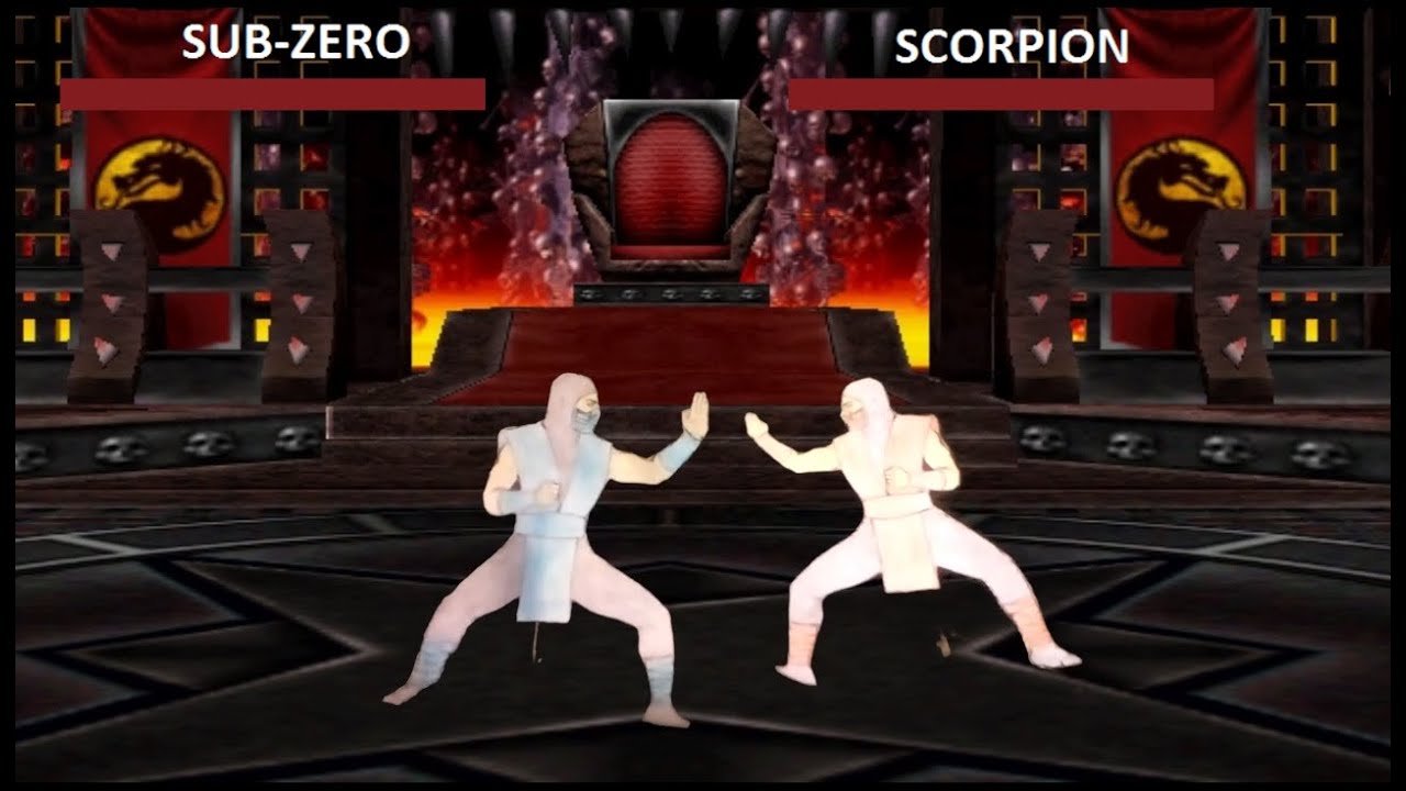 PAPER MORTAL KOMBAT (low budget) SUB-ZERO vs SCORPION