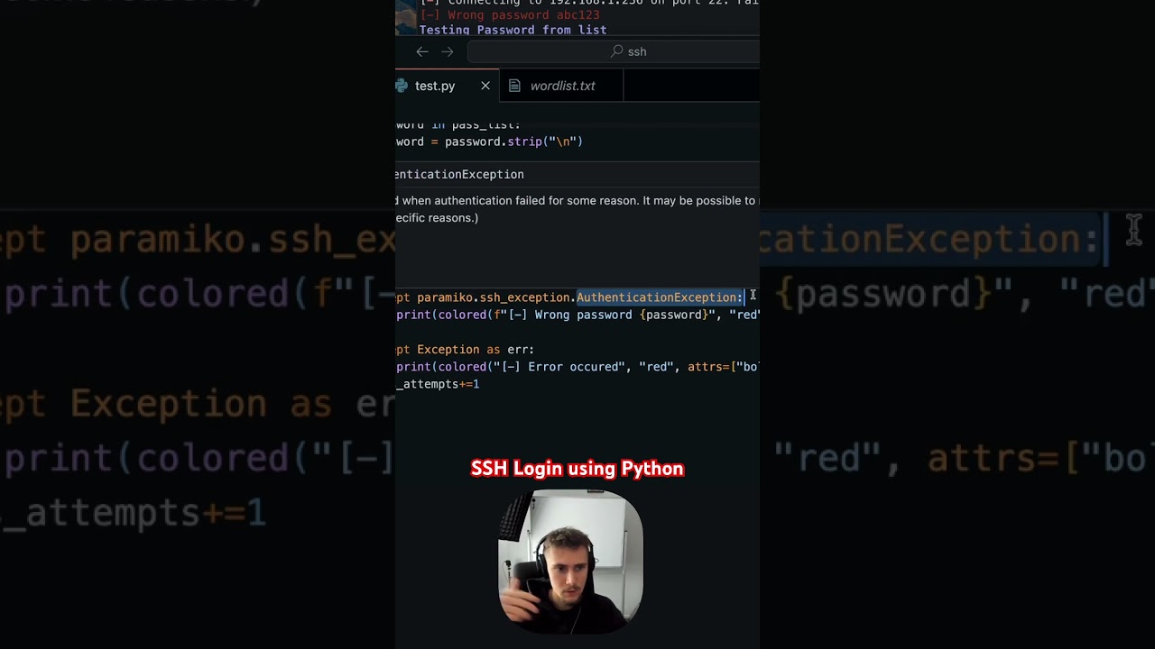 Python SSH Login using Paramiko #cybersecurity