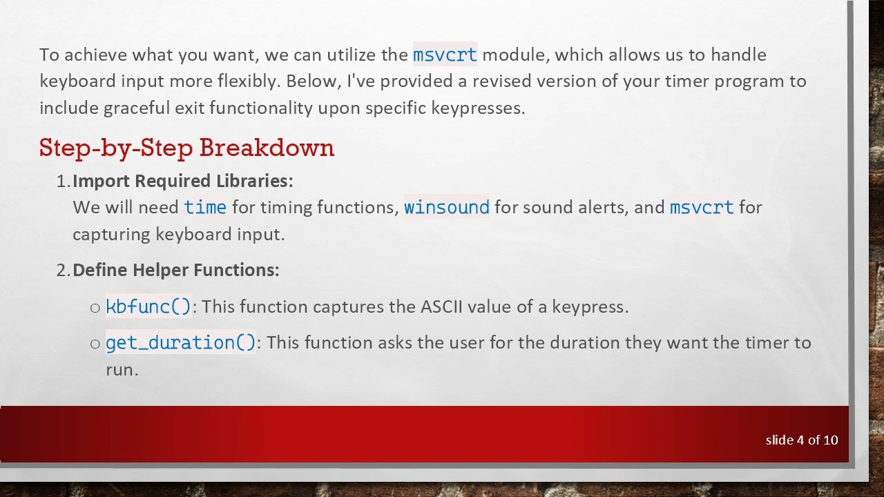 How to Gracefully Exit a Python While Loop with Keypresses