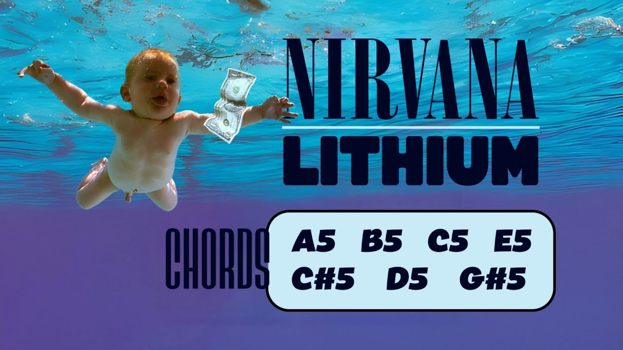Nirvana - Lithium - Nevermind. Guitar Chords. Official Version. Lyrics.