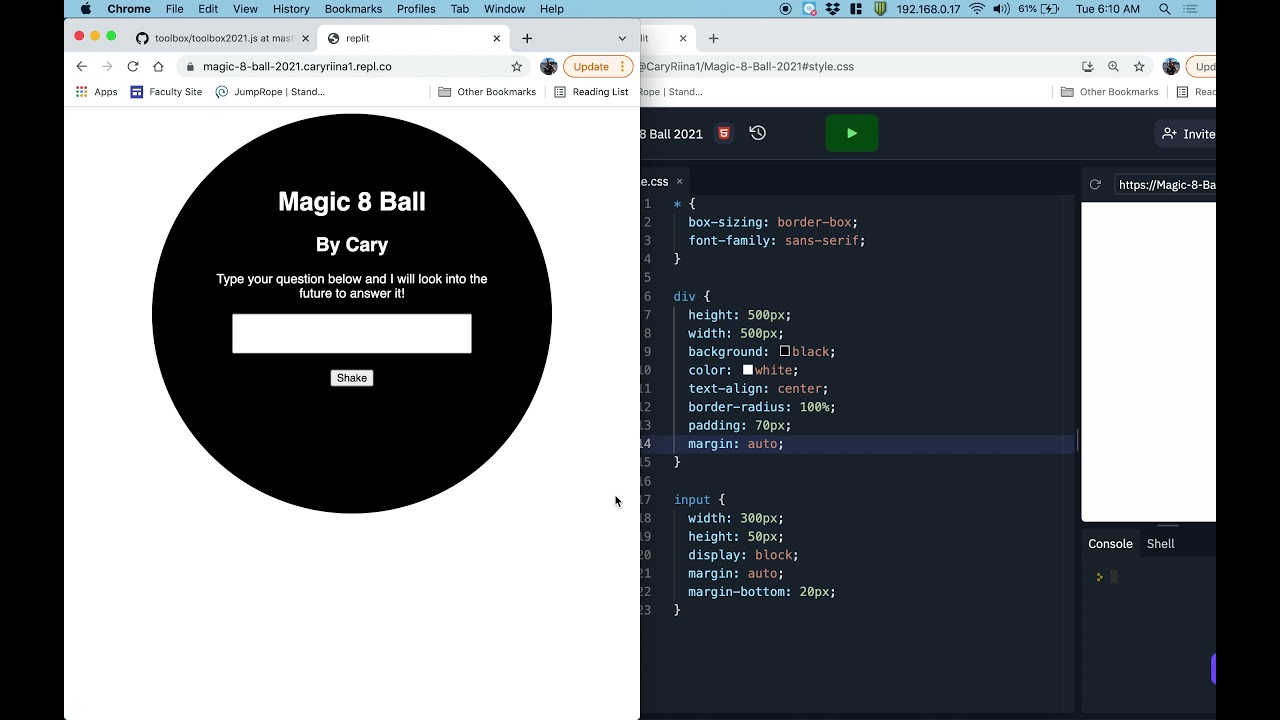 AP CSP: Magic 8-Ball