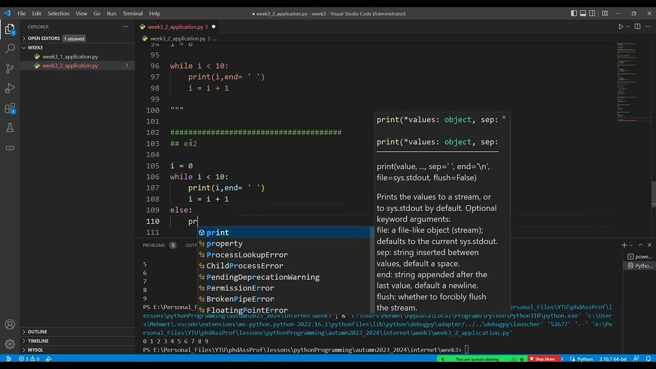 2023/2024 Autumn - Python Programming - Les3-2 - Conditional Statements