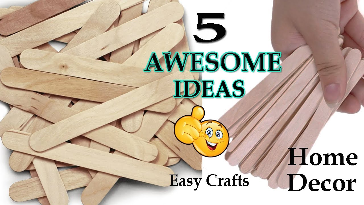5 Awesome Popsicle Stick Crafts Ideas - DIY Ice Cream Stick Crafts