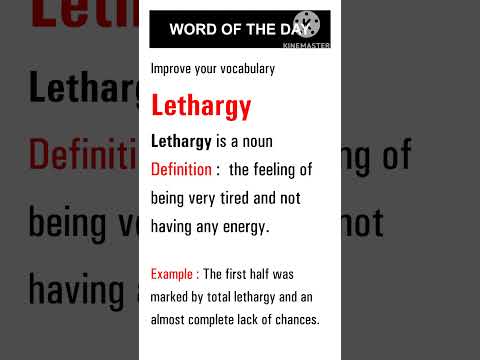 Lethargy