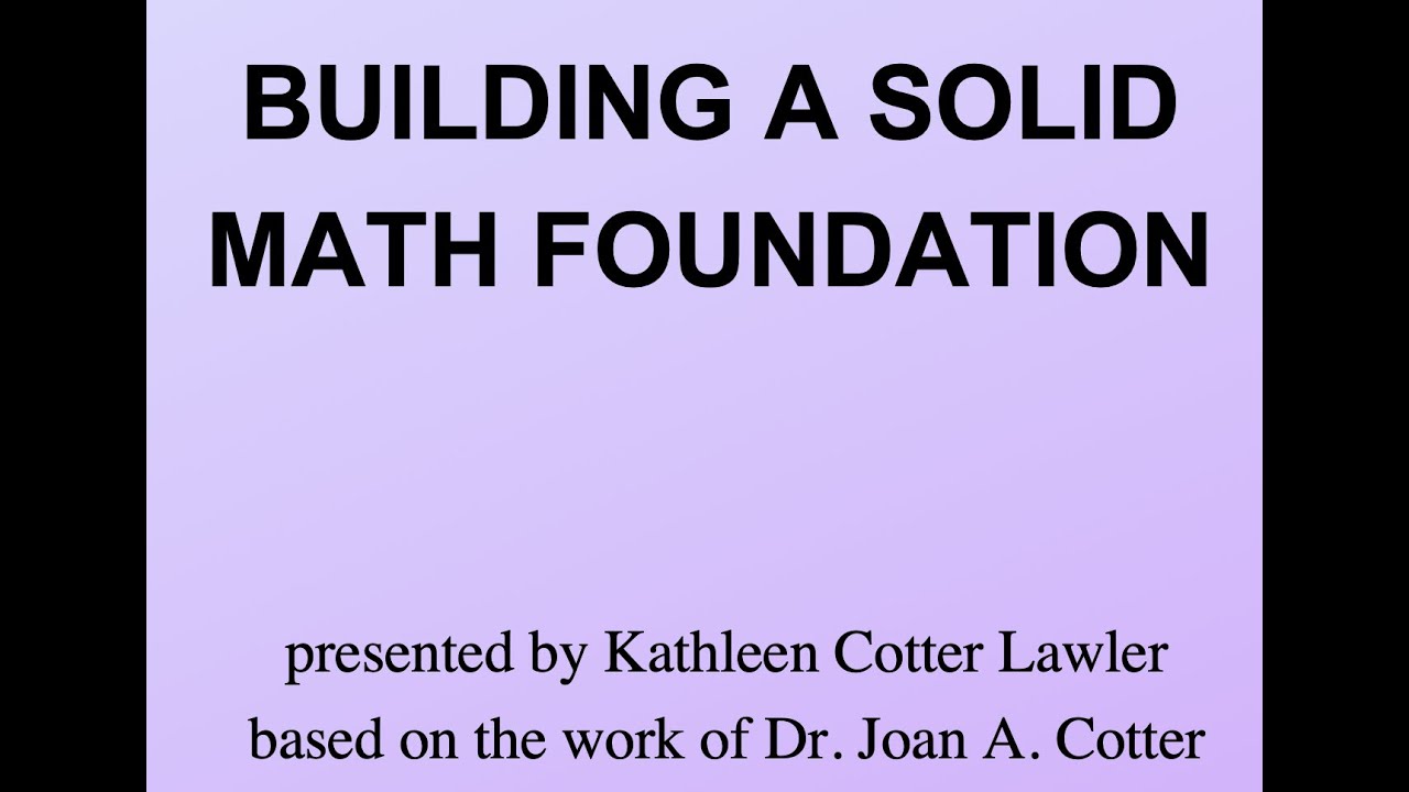 Building a Solid Math Foundation