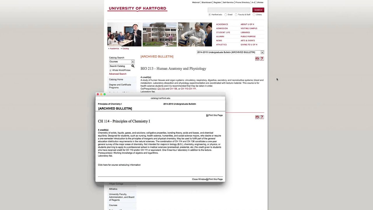 Viewing and Searching the Class Schedule