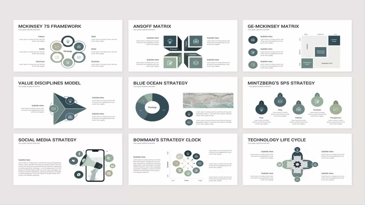 Strategy PowerPoint Template | Template PSD