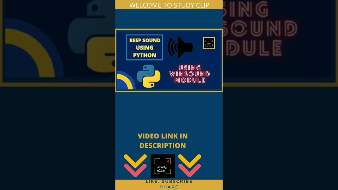 Generating Beep Sound | Using Python | WinSound module