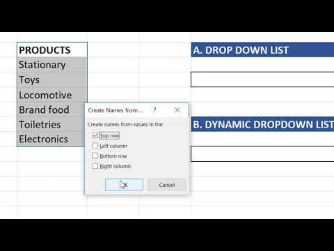 Dynamic Dropdown list in Ms. Excel Using Data Validation and Table