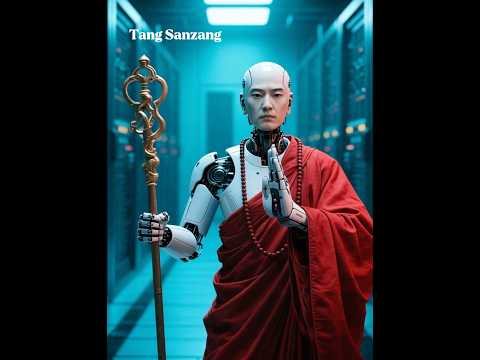 Cyborg Chinese Legends : Tang Sanzang/唐山藏 #journeytothewest #cyberpunk #wukong #shorts