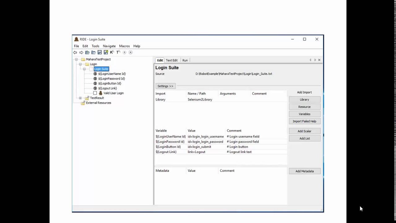 Selenium Robot Framework PythonTest Script Example