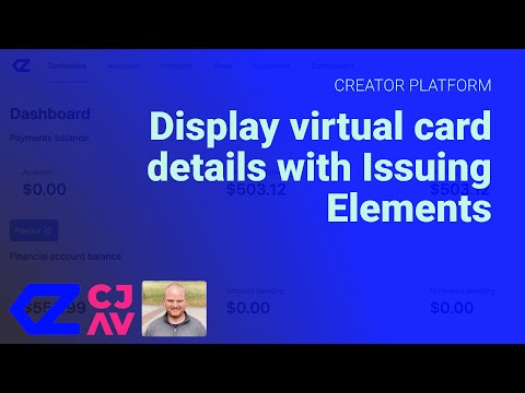 Display virtual card details with Issuing Elements - CreatorPlatform.xyz - Part 31