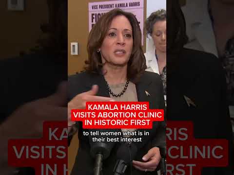 Kamala Harris visits abortion clinic in historic first