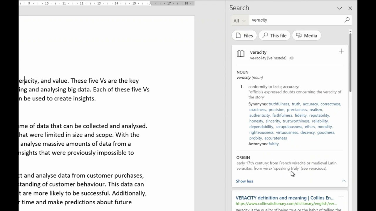 Tuesday Tech tip 4 Word words