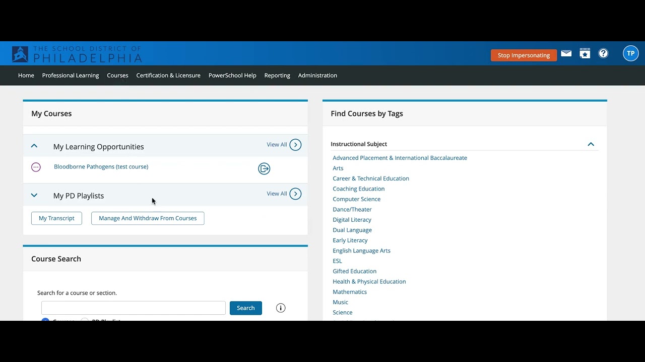 Complete a PD Playlist