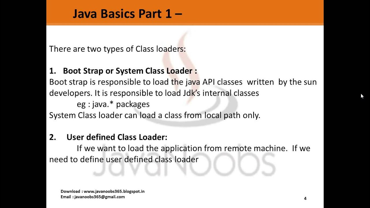Java Basics Part 1 - Q 06) Class Loaders