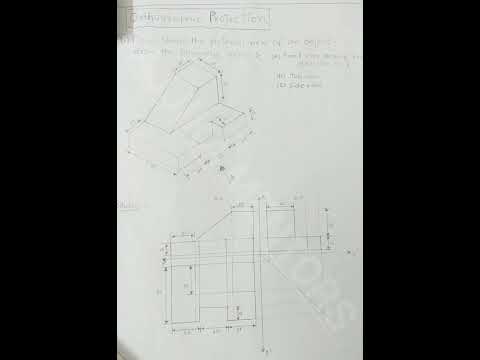 ISOMETRIC PROJECTION TO ORTHOGRAPHIC PROJECTION...ENGINEERING DRAWING #graphics#orthographic#shorts