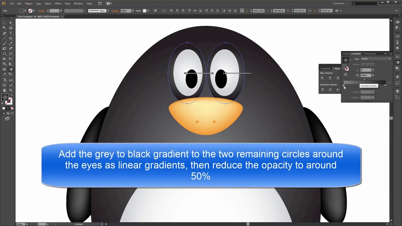 How to make a Penguin Vector in Adobe illustrator