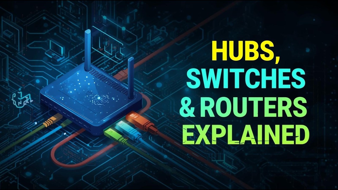 Networking Basics: Hubs, Switches & Routers Explained | under 8 min