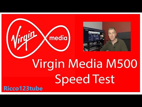 Virgin M500 Broadband speed test.