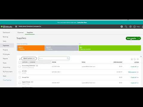 Create Subcontractor Expense & Pay Bill QuickBooks