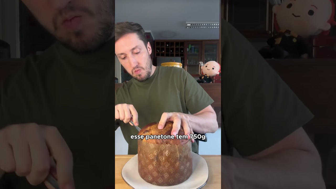 Panetone Bauducco com gotas de chocolate em uma lata #bauducco #panetonerecheado #panetonecaseiro