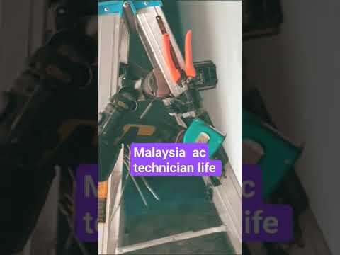 malaysia a c technician life, all tolls ara cordless , work very easy and fast, #