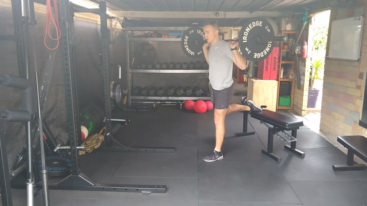 SPLIT SQUAT - RFE Drop Catch BB