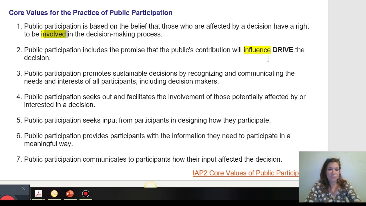 IAP2 Public Participation Spectrum TOOL