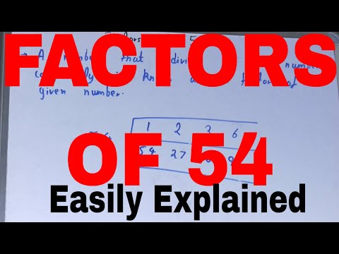 Factors of 54|How to find factors of 54|Write down factors of 54|Find all factors of 54|54 factors