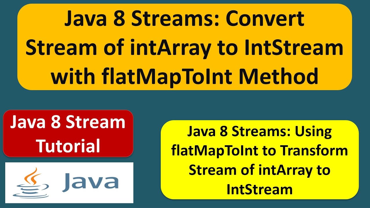 Java 8 Streams: Convert Stream of intArray to IntStream with flatMapToInt Method | Streams in Java 8