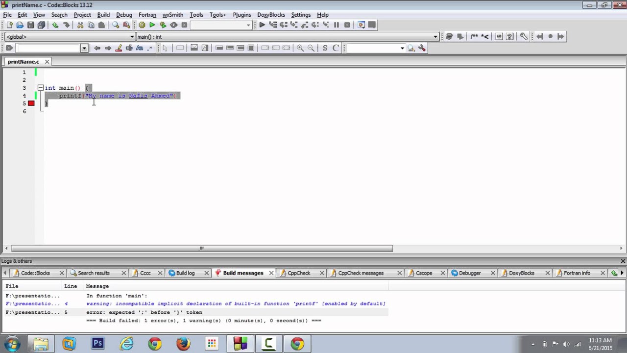 C Programming Tutorial | Statements, Syntaxes & Debugging Syntax Errors | Chap-1 | Part-4