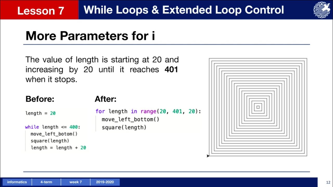 Python Turtle: While Loops & Extended Loop Control