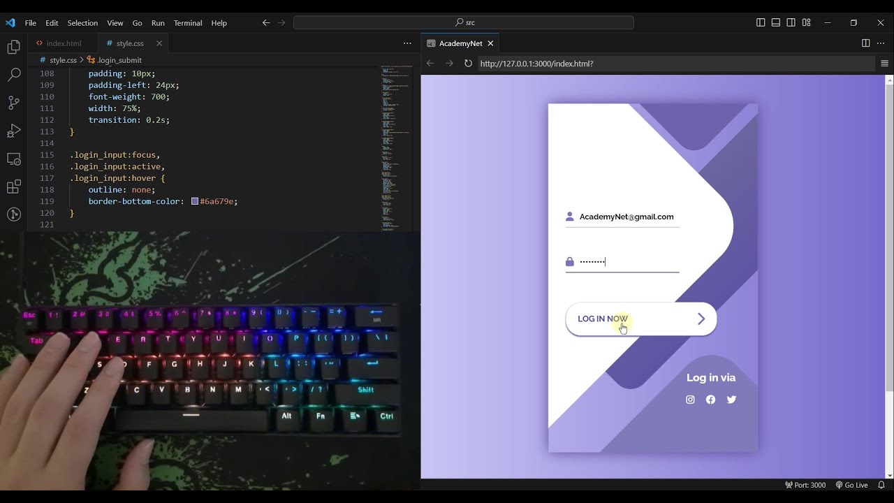 ASMR Programming - Coding Login Form - No Talking