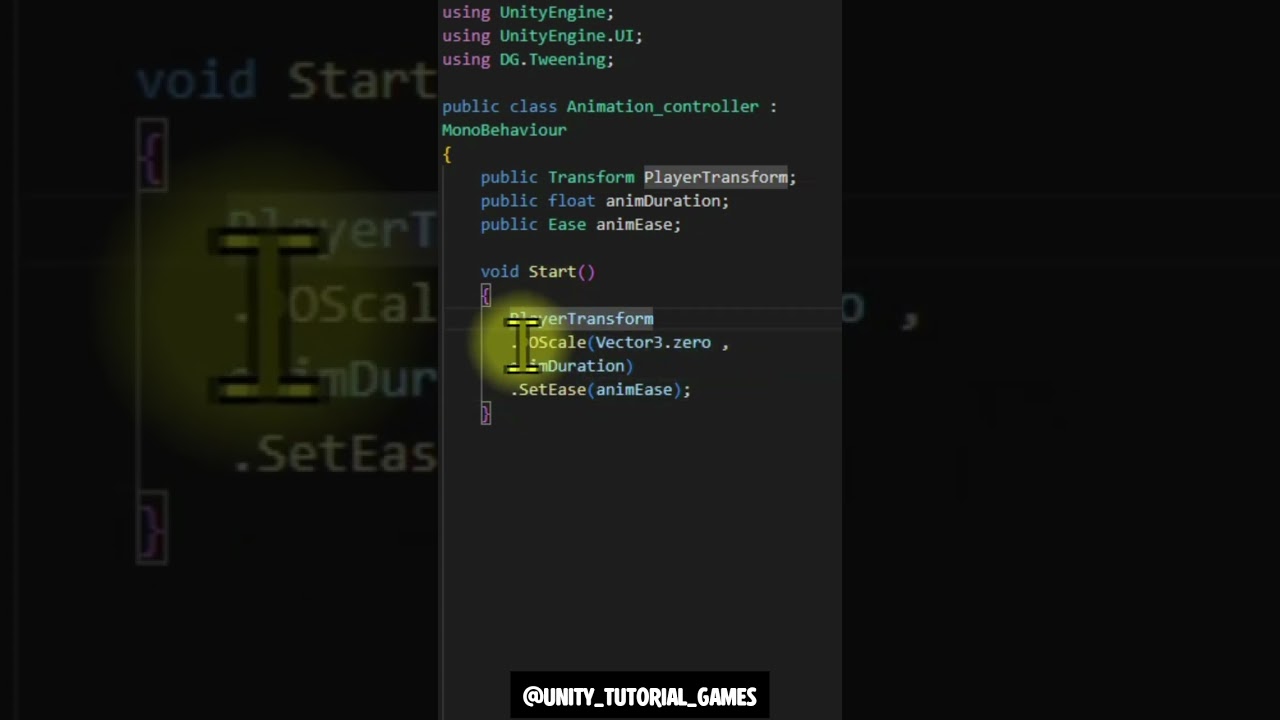 Unity DOTween scale Animations | Unity Tutorial🔥 #shorts #unitytutorial