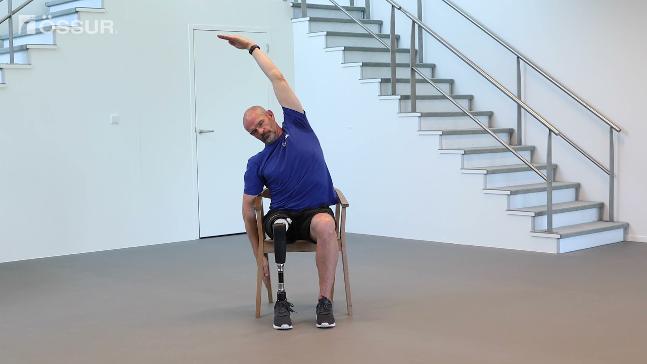 Functional Training Exercise - Trunk side flexion stretch sitting