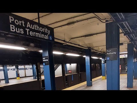 Times Square Subway Station and Walk Via 8th Ave to 7th Ave Passageway