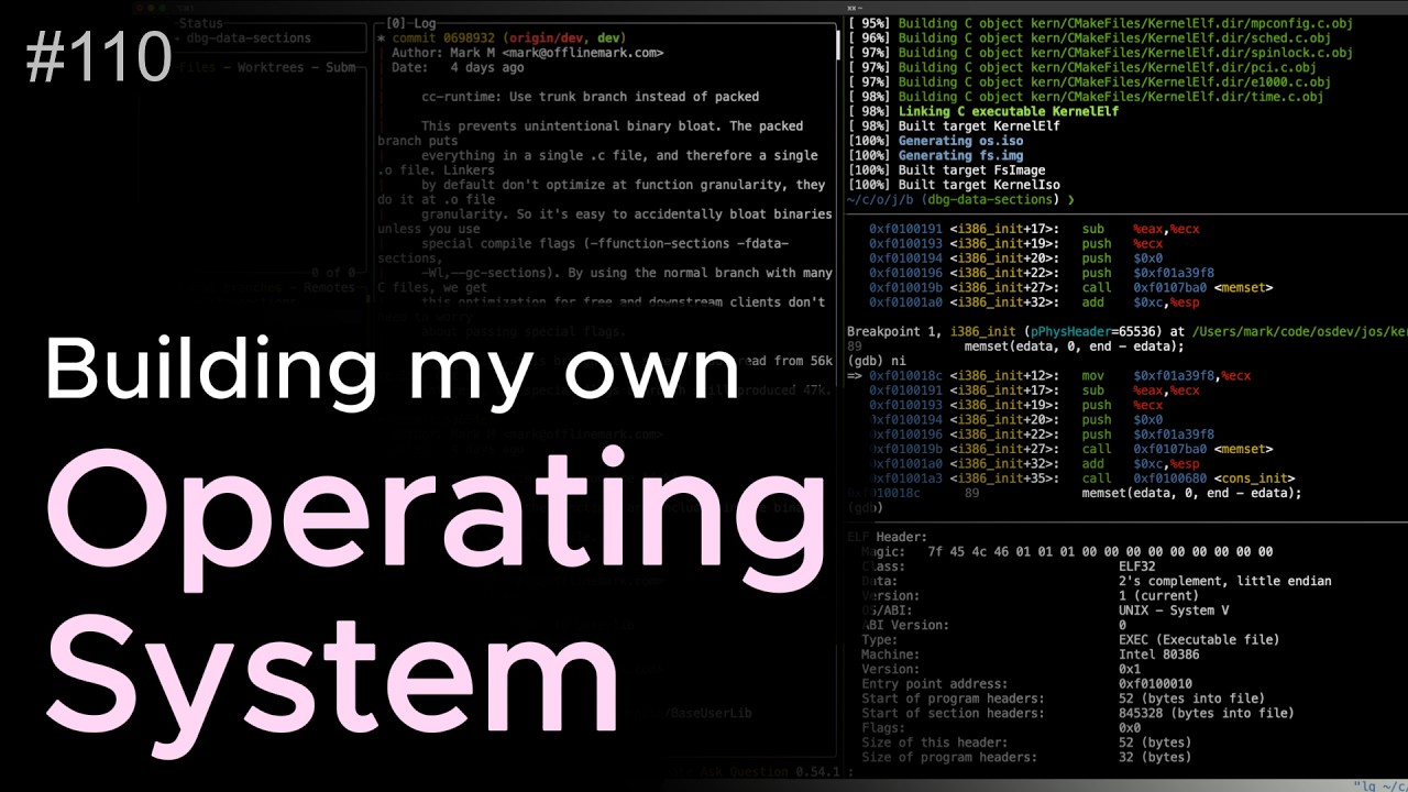 building my own operating system in c++ (week 110, kernel threads)