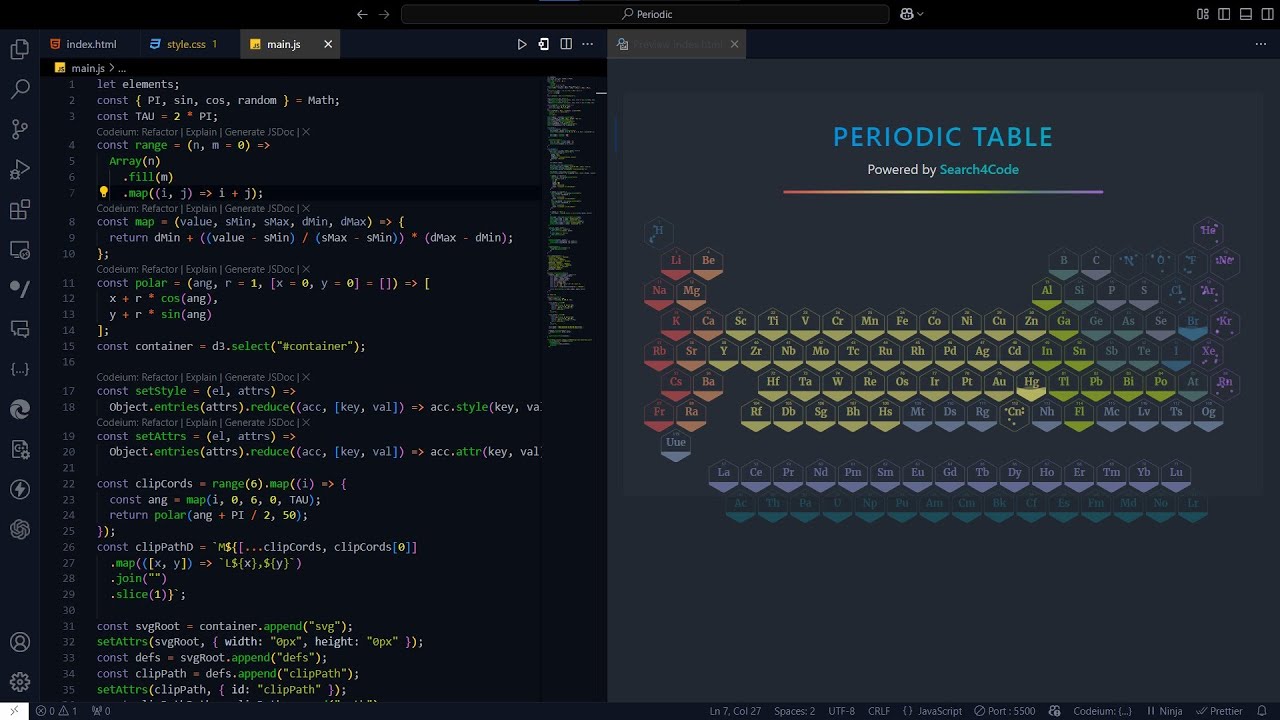 Build Your Own Interactive Animated Periodic Table | Built with HTML, CSS, & JavaScript