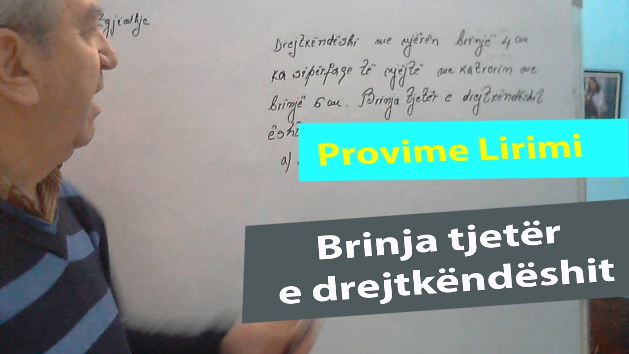 Ushtrime matematike për provime lirimi/Brinja tjetër e drejtkëndëshit