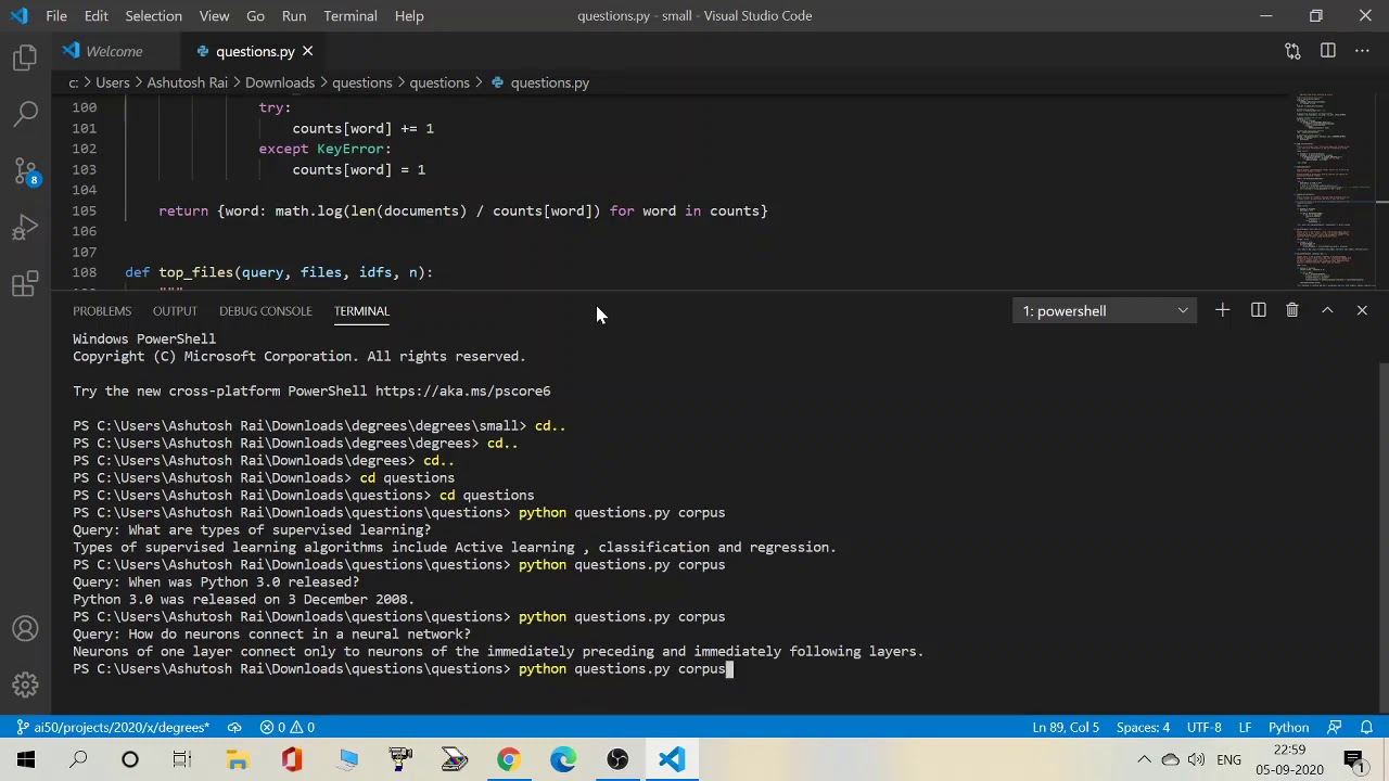 CS50 AI: Project Questions